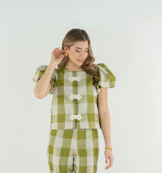 Isabella Top | Gingham – Tulip